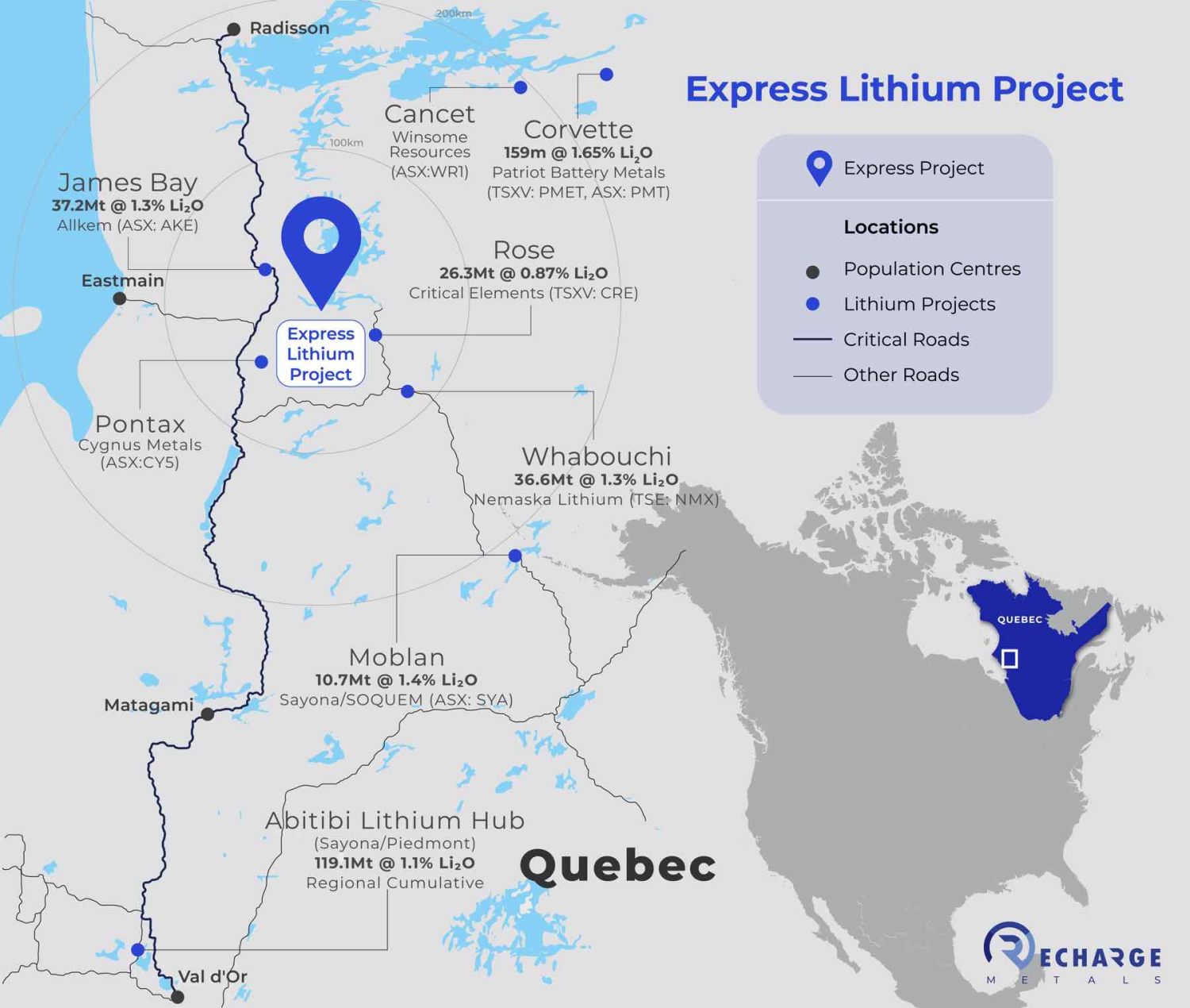 Express Lithium Project - Recharge Metals Limited